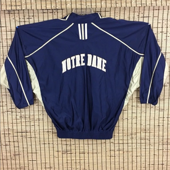 adidas | Jackets & Coats | Vintage Adidas Notre Dame Snap Jacket Large ...